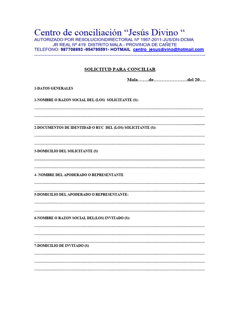 Solicitud para Conciliar | PDF | Gobierno y personalidad | Autenticación