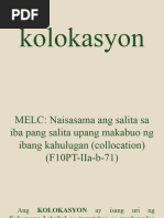 Kolokasyon Filipino 10 | PDF