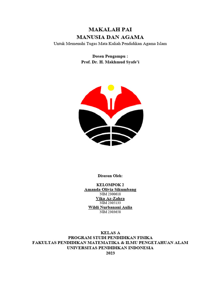 Makalah Pai | PDF | Agama & Spiritualitas