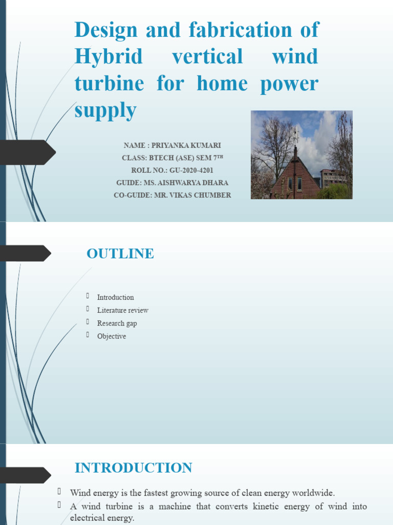 Design and Fabrication of Hybrid-Type Vertical Wind Turbine | PDF ...