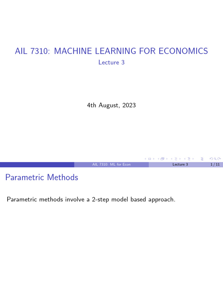 Lecture 3 | PDF | Regression Analysis | Machine Learning