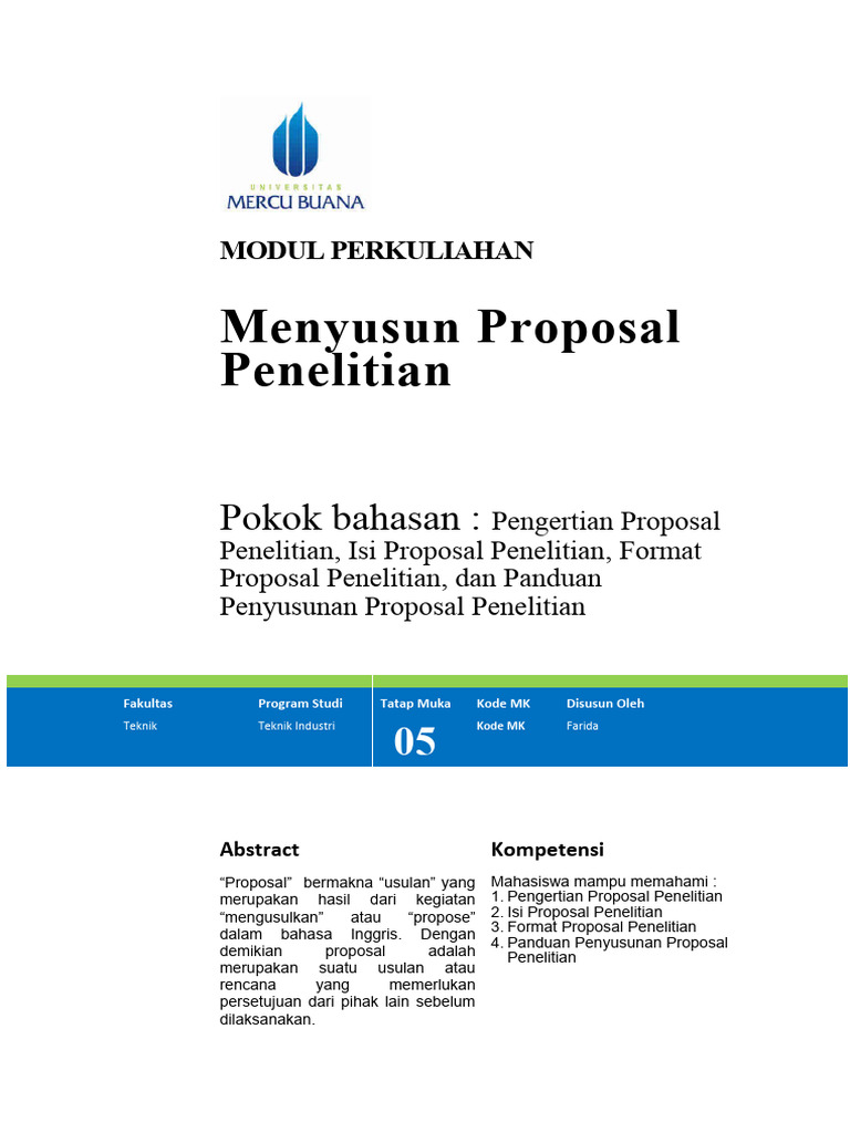 Modul 6. Menyusun Proposal Penelitian | PDF | Karier & Perkembangan | Seni