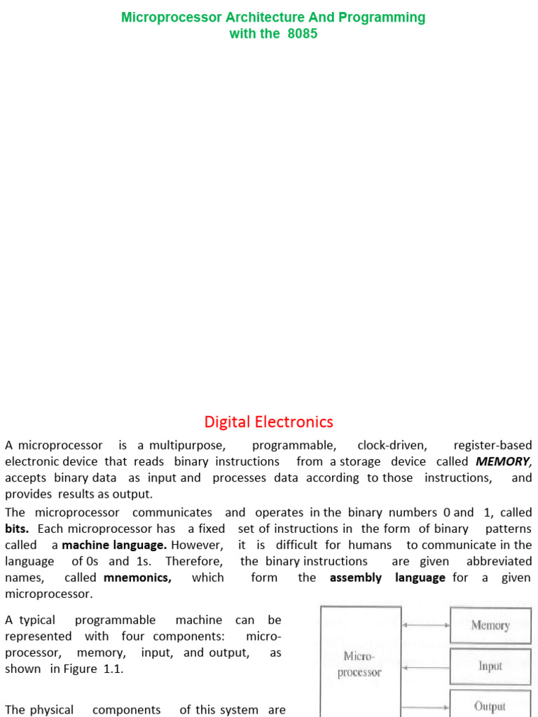 Microprocessor Basic | PDF | Central Processing Unit | Input/Output