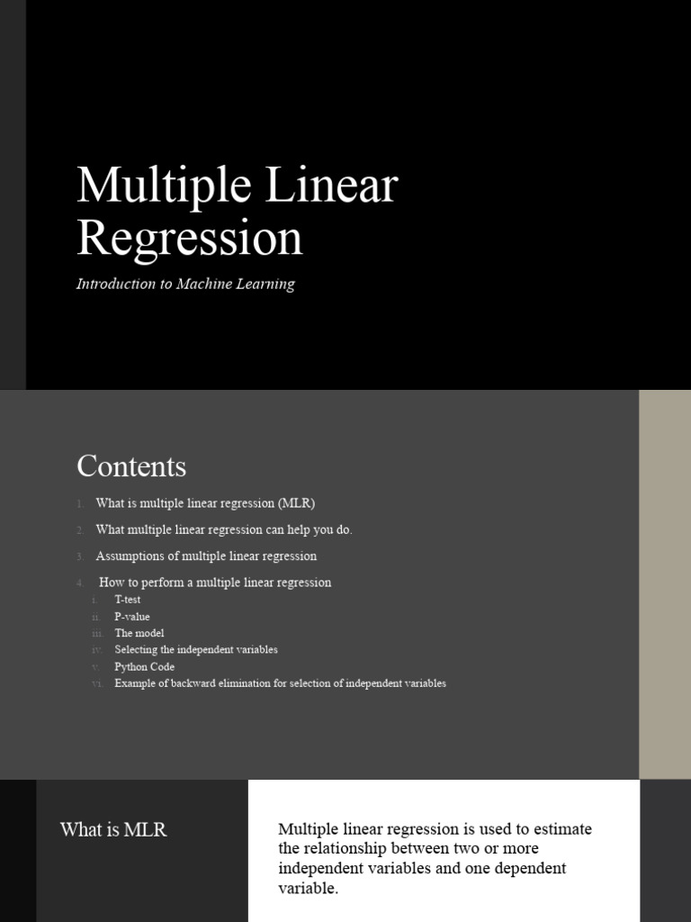 Multiple Linear Regression 13112023 063212pm | Download Free PDF | Regression Analysis | Linear ...