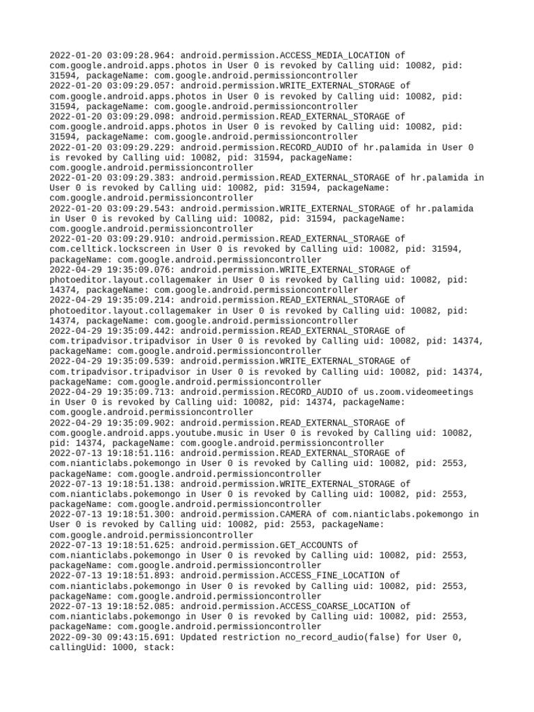 Perm Debug Info | PDF | Android (Operating System) | Embedded Linux