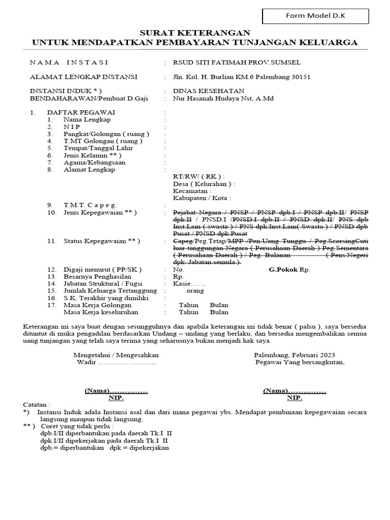 Form Kp4 Kosong 2023 | PDF
