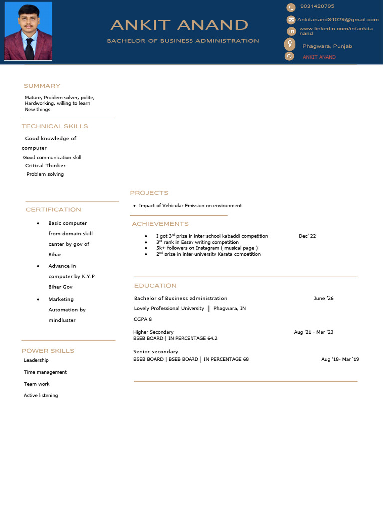 Aspiring Business Professional | PDF | Behavior Modification | Intelligence