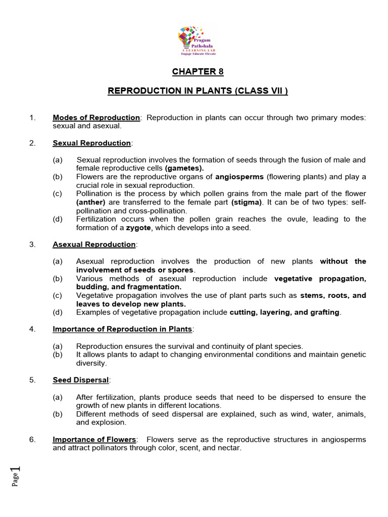Plant Reproduction Methods Guide | PDF | Plant Reproduction | Flowers