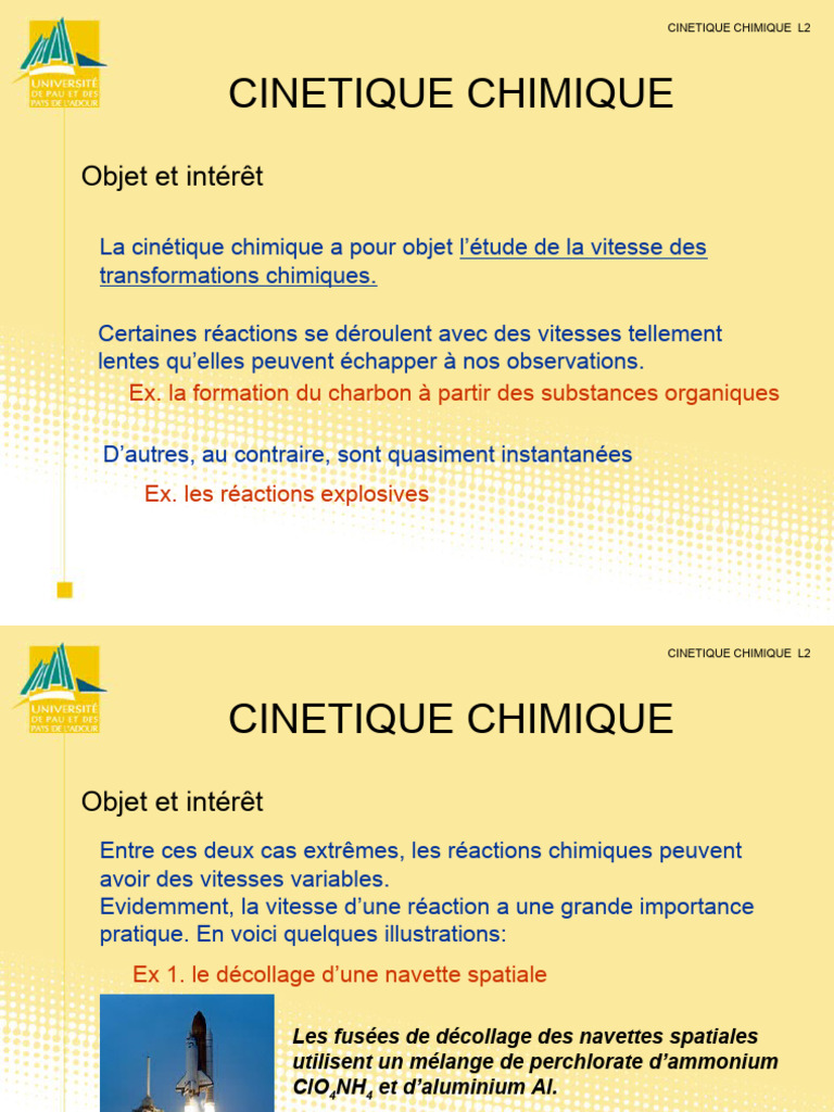 Étude de la Cinétique Chimique | PDF | Cinétique chimique | Chimie