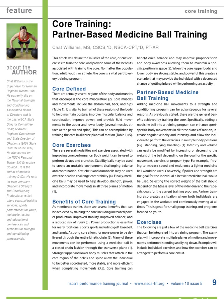 Core Training | PDF | Strength Training | Balance (Ability)