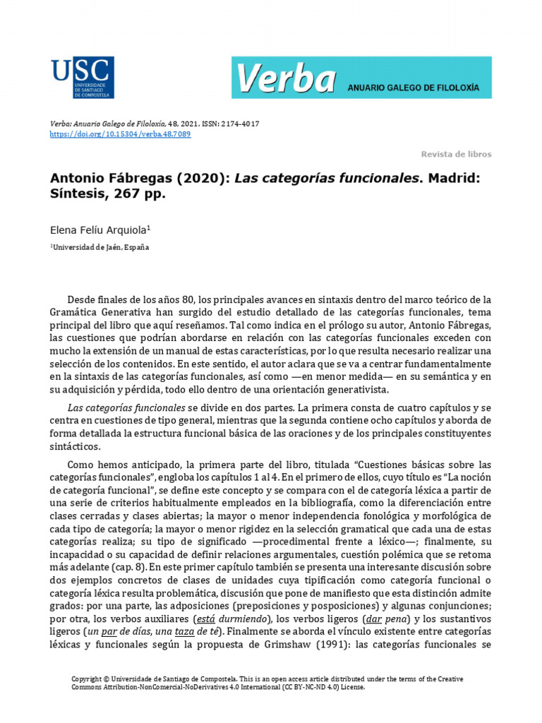 7089-Texto Del Artículo-49199-1-10-20211018 | PDF | Oración (Lingüística) | Sintaxis