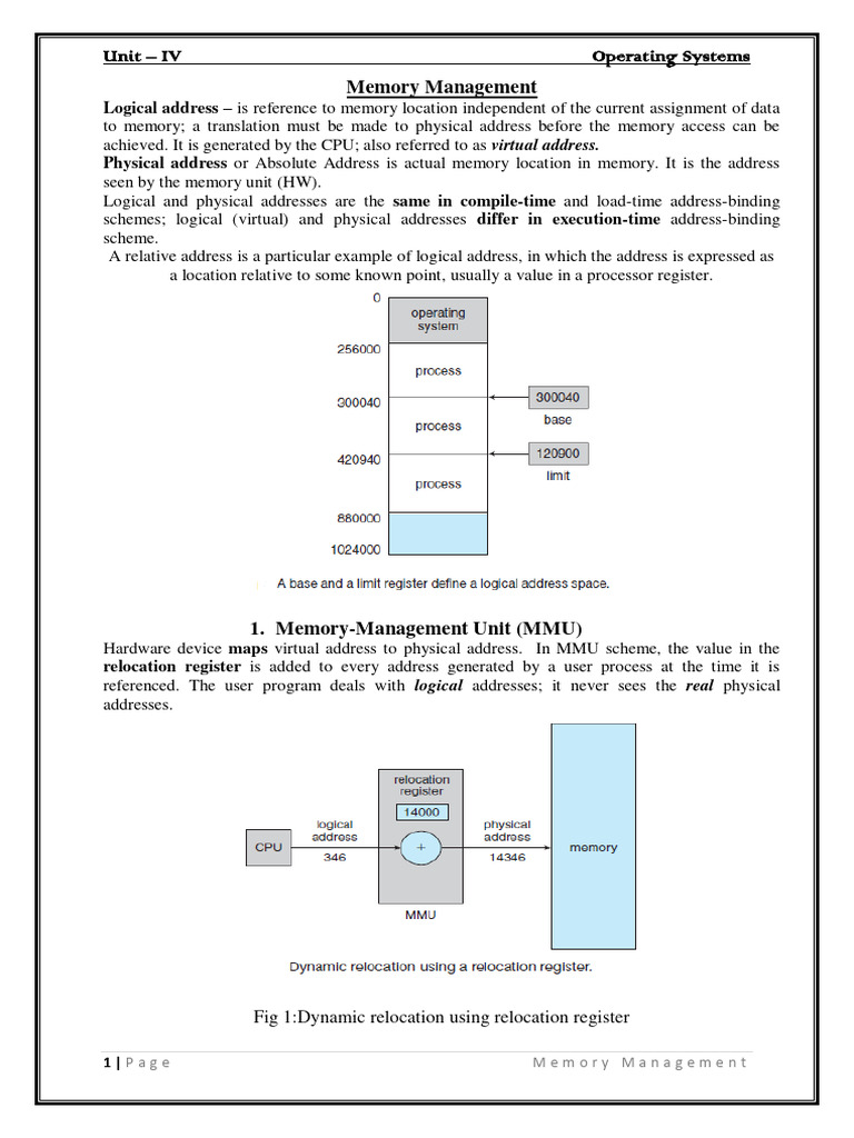 Os Unit 4 Modify | PDF | Process (Computing) | Computer Data Storage