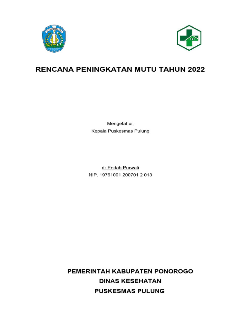 Rencana Program Mutu 2022 | PDF | Sains & Matematika