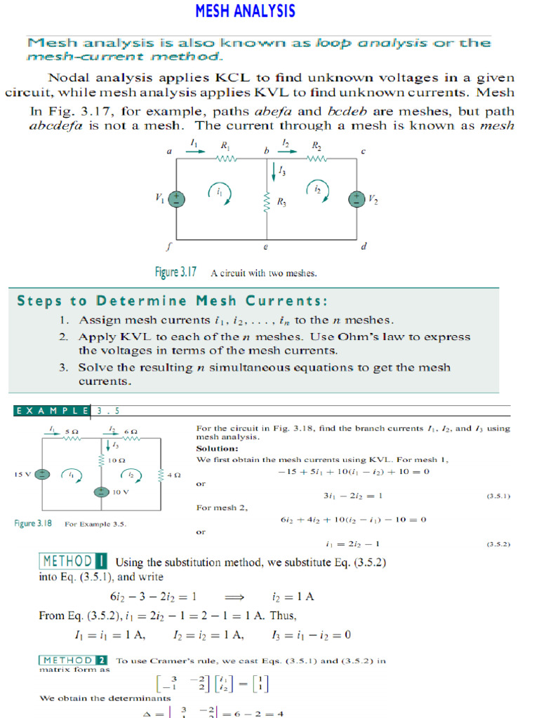 Mesh Analysis | PDF