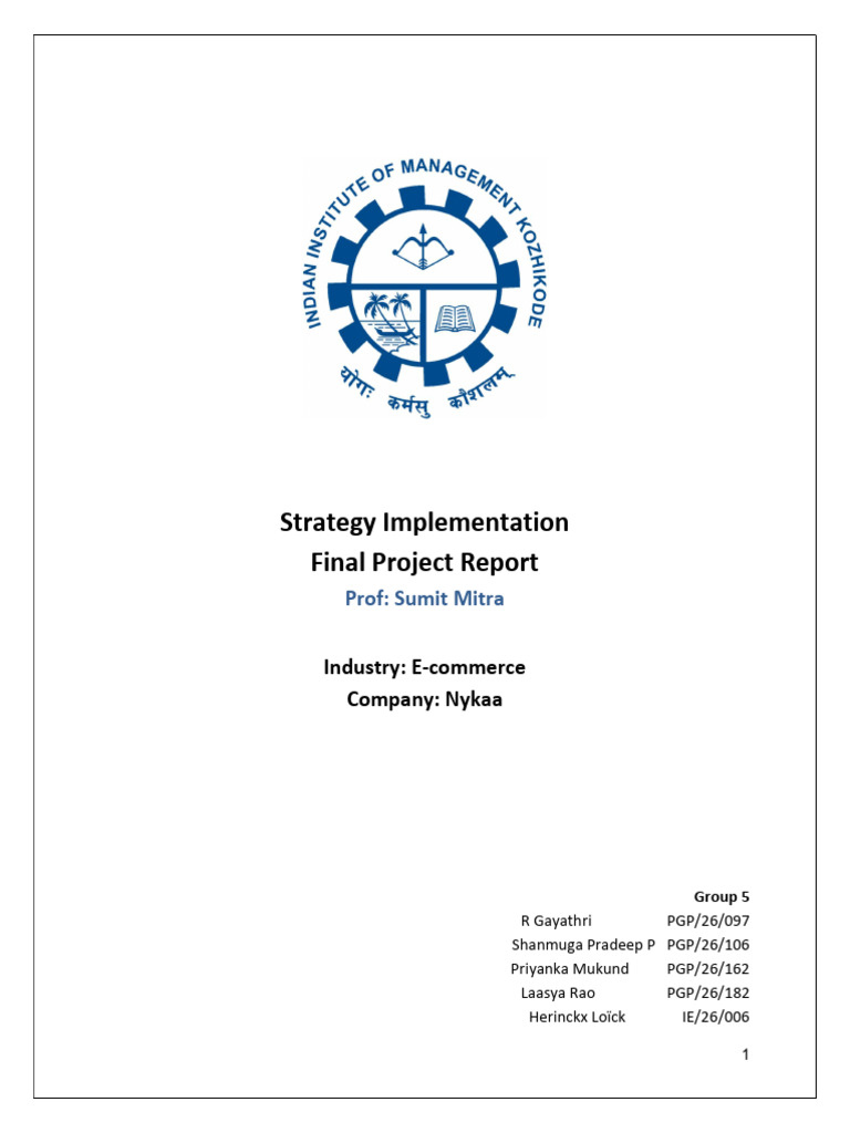 SI Project Report - G5 | Download Free PDF | E Commerce | Brand