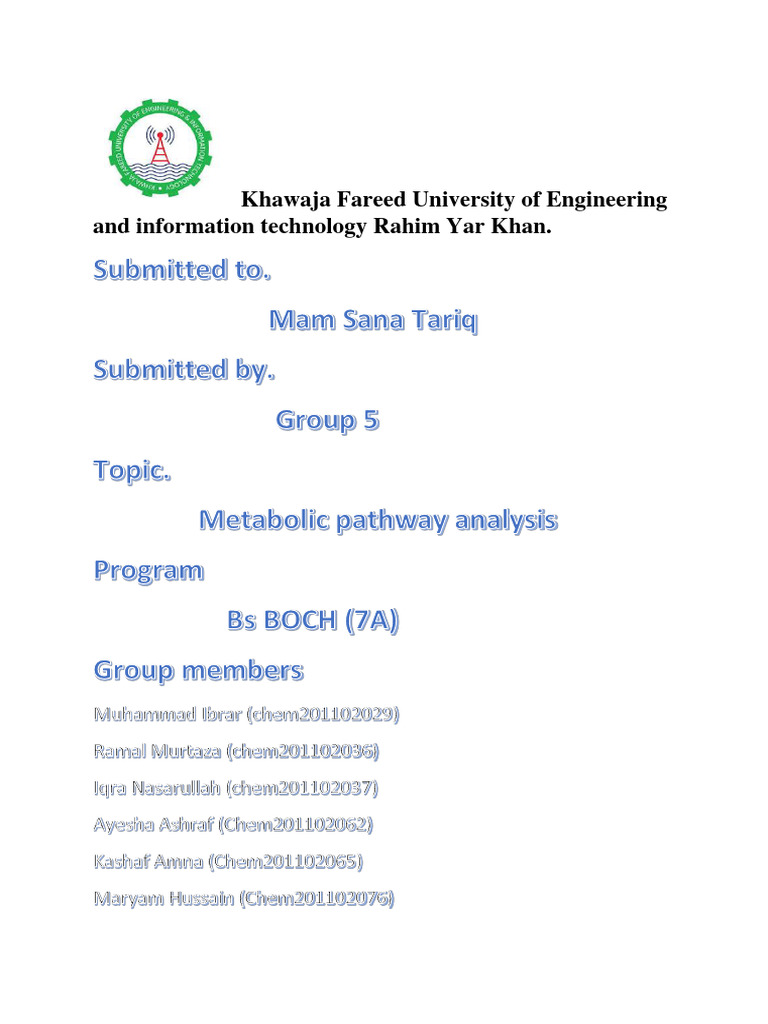 Metabolic Pathway Analysis | PDF | Metabolic Pathway | Metabolism