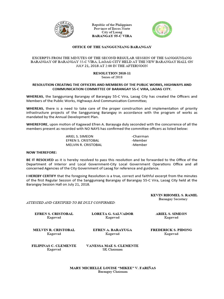 Resolution For Committees | PDF