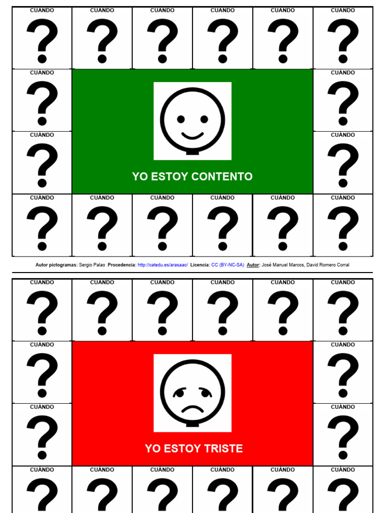 Aprendo Emociones Contento Triste | PDF