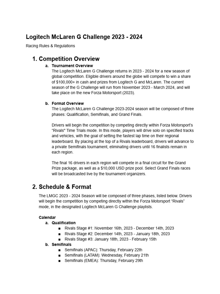 LMGC 2023-24 Racing Rules | PDF | Motorsport | Auto Racing