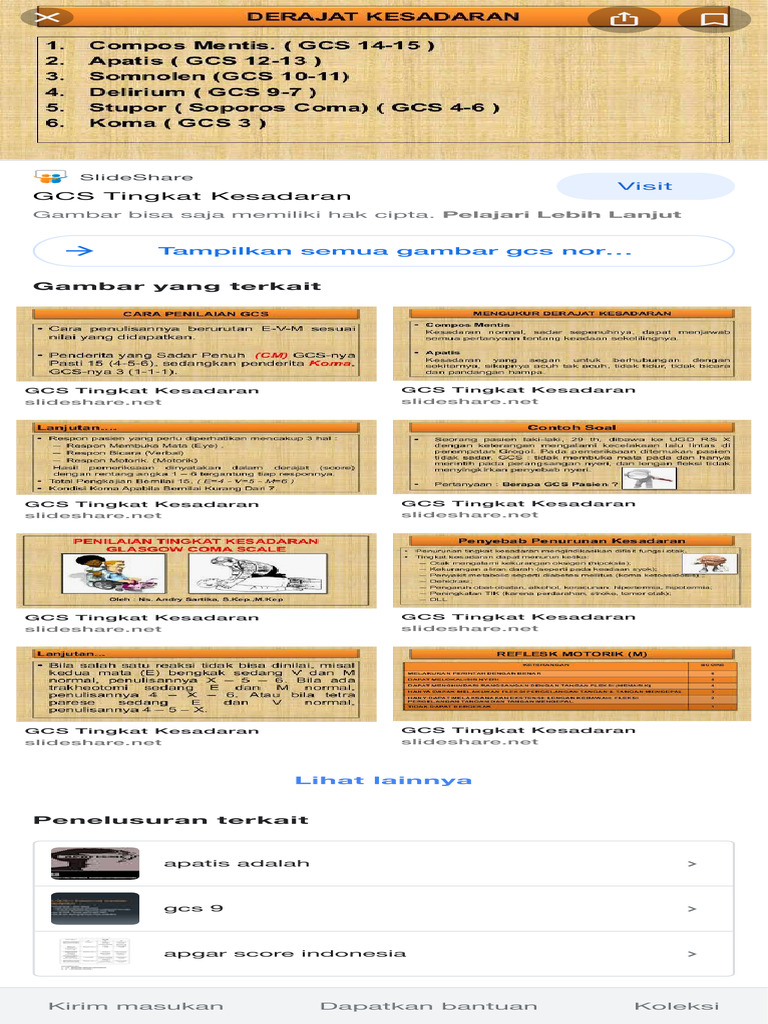 "GCS: Skala Kesadaran Normal 15" | PDF