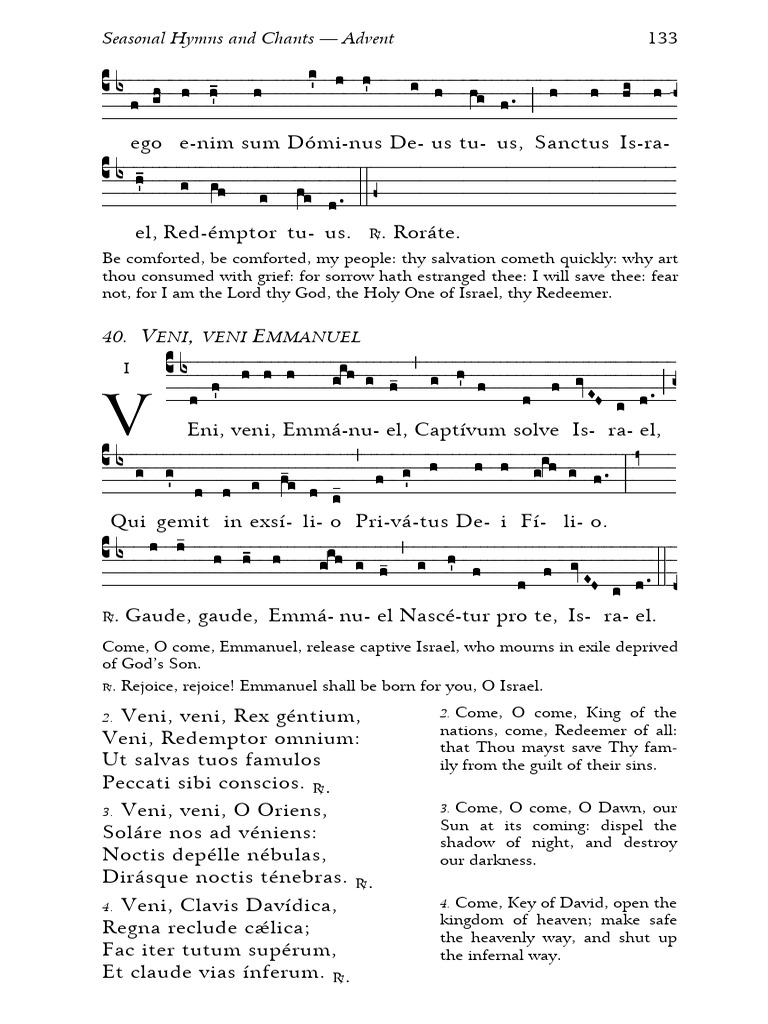 Veni, Veni Emmanuel | PDF | O Come | Christian Worship And Liturgy