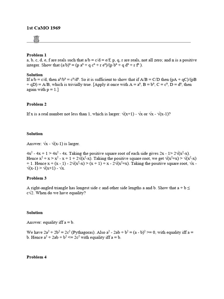 Kanada Mat Olmp | PDF | Circle | Geometric Shapes