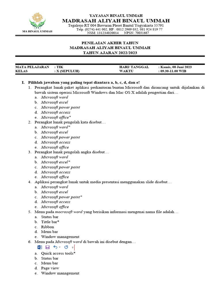 Pat Tik X-2022-2023 | PDF