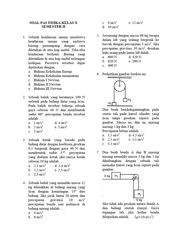 Soal Pas Kelas X Semester Ii | PDF