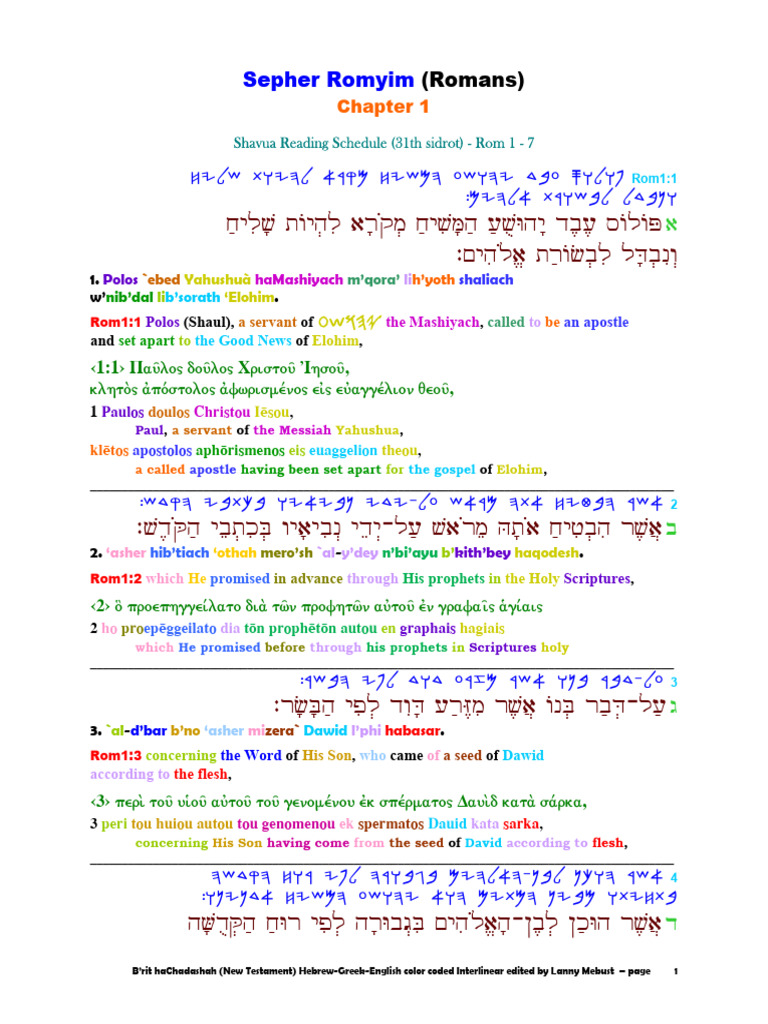 Romans 1 | PDF | Religious Belief And Doctrine