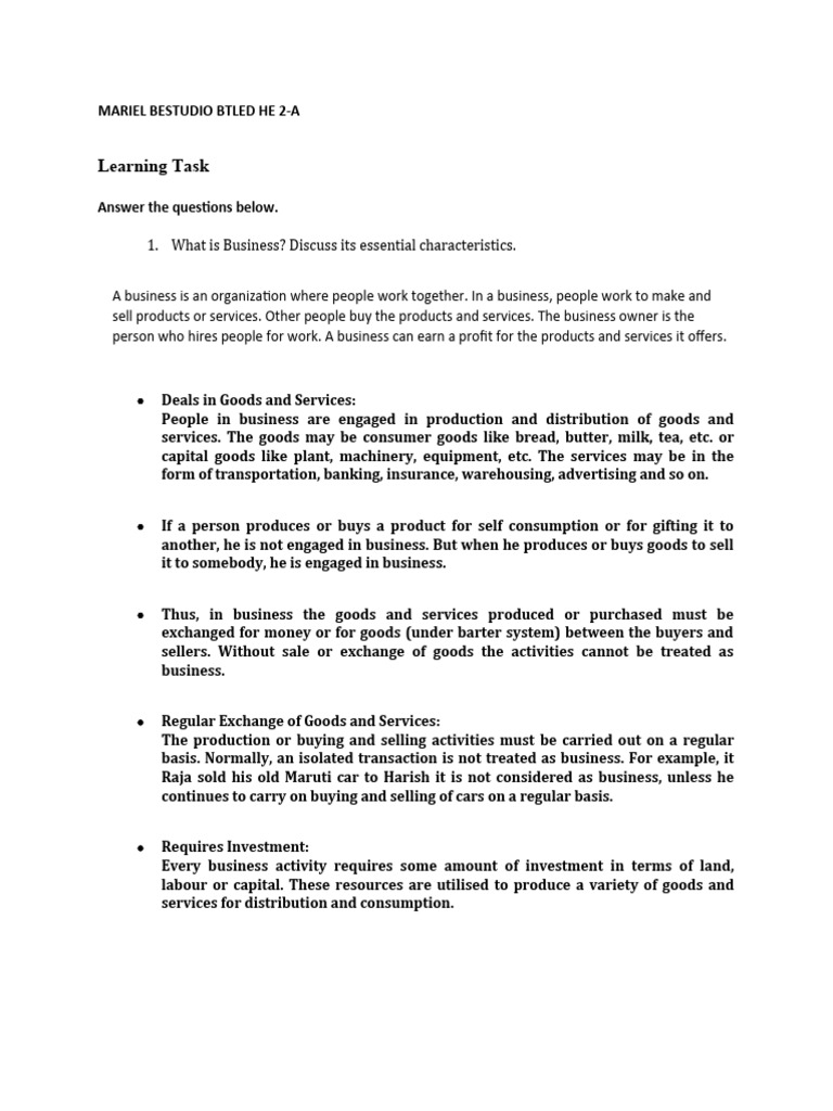 Module 2 - Learning Task 2-1 - Mariel Bestudio Btled He 2-A | PDF ...