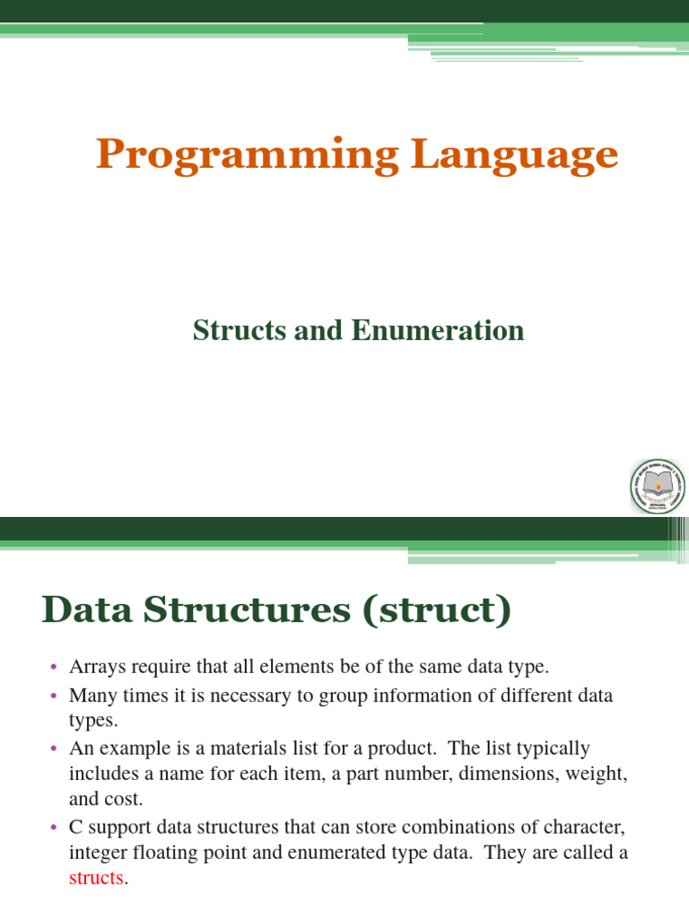 7 Structs | PDF | Data | Computer Programming 7 Structs | PDF | Data | Computer Programming