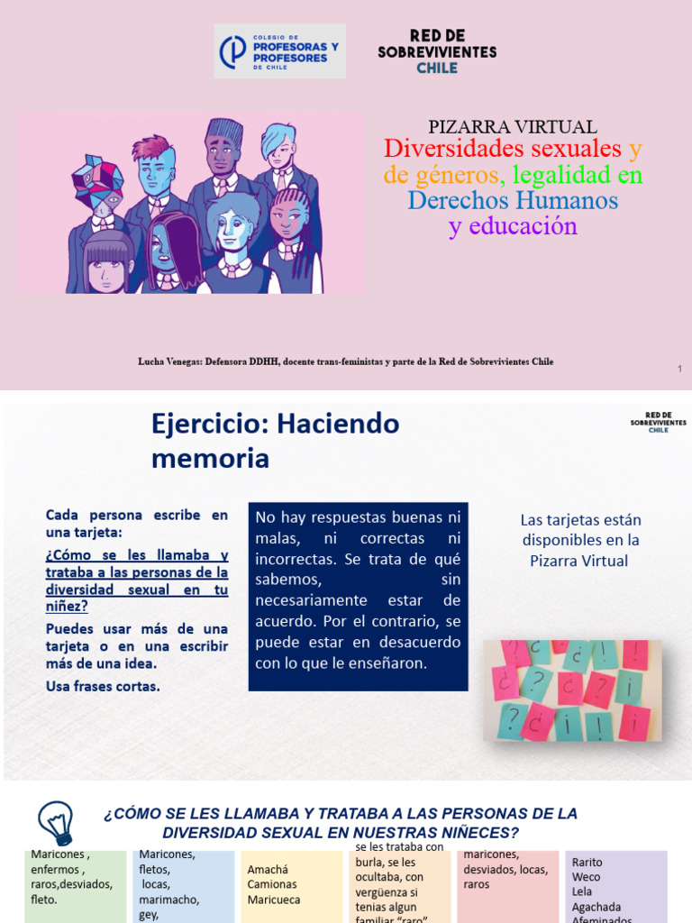 PIZARRA VIRTUAL Diversidades Sexuales y de Géneros, Legalidad en ...
