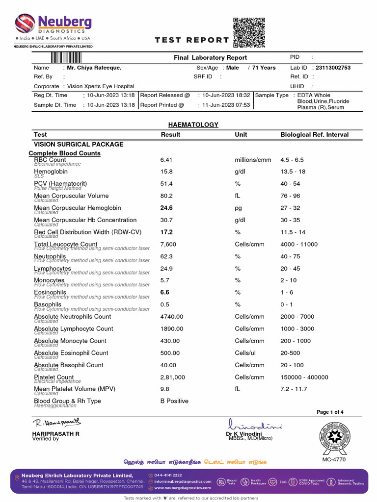 Test Reports | PDF | Hepatitis B | Hepatitis