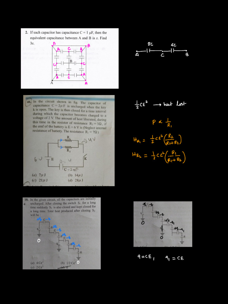 Capacitors 04 & Magnetic Field | PDF | Capacitor | Capacitance