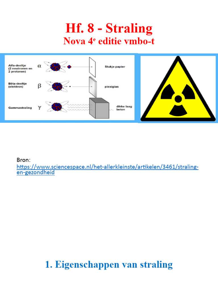 Nova4 Deel 3 HF 08 - Straling | PDF