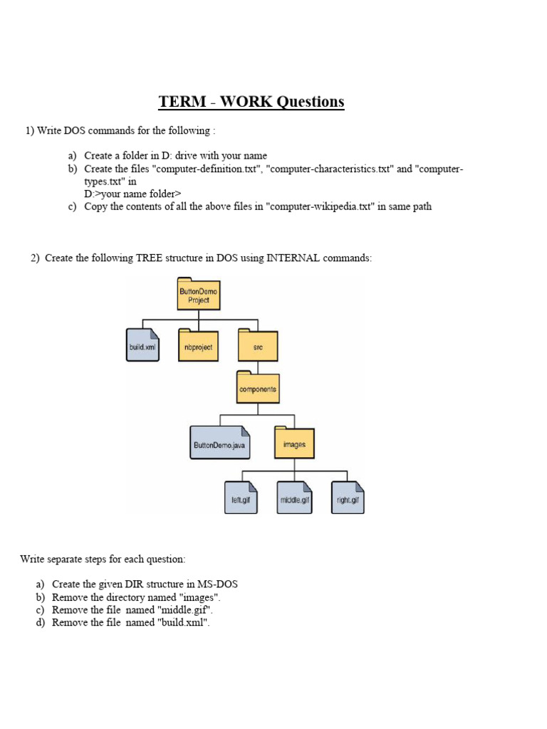 Termwork Questions | Download Free PDF | Computer File | Directory (Computing)