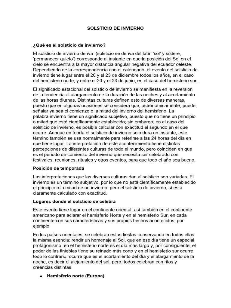 Solsticio de Invierno | PDF | Invierno | Bolivia Solsticio de Invierno | PDF | Invierno | Bolivia