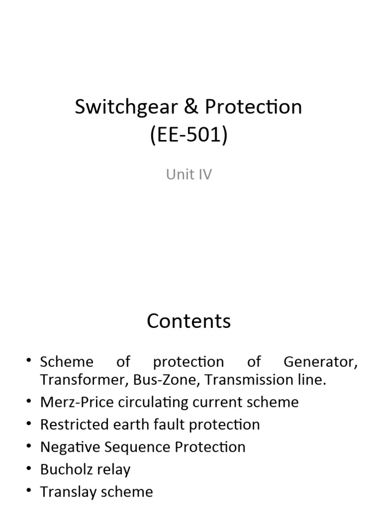 EE-501 - Unit 4 - 2023 | PDF | Energy Technology | Electrical Components