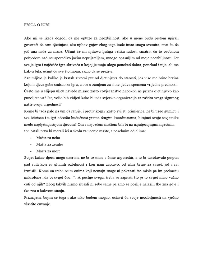 Prica o Igri | PDF