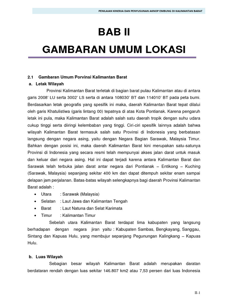 Bab Ii Gambaran Umum Lokasi | PDF | Ilmu Sosial | Sains & Matematika
