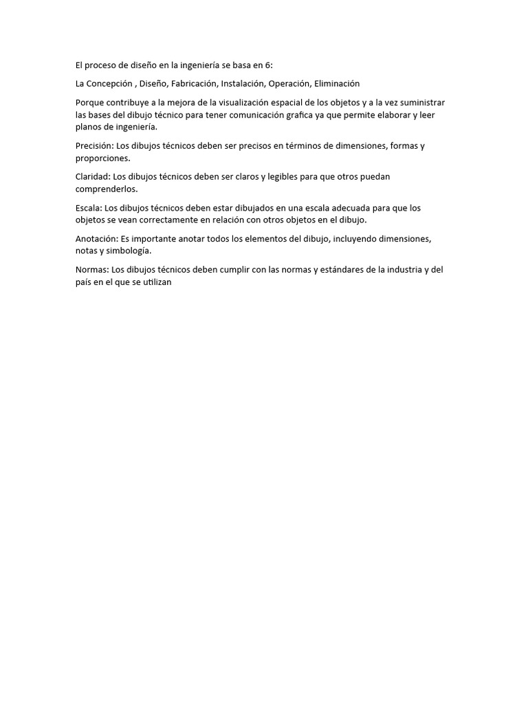 El Proceso de Diseño en La Ingeniería Se Basa en 6 | PDF