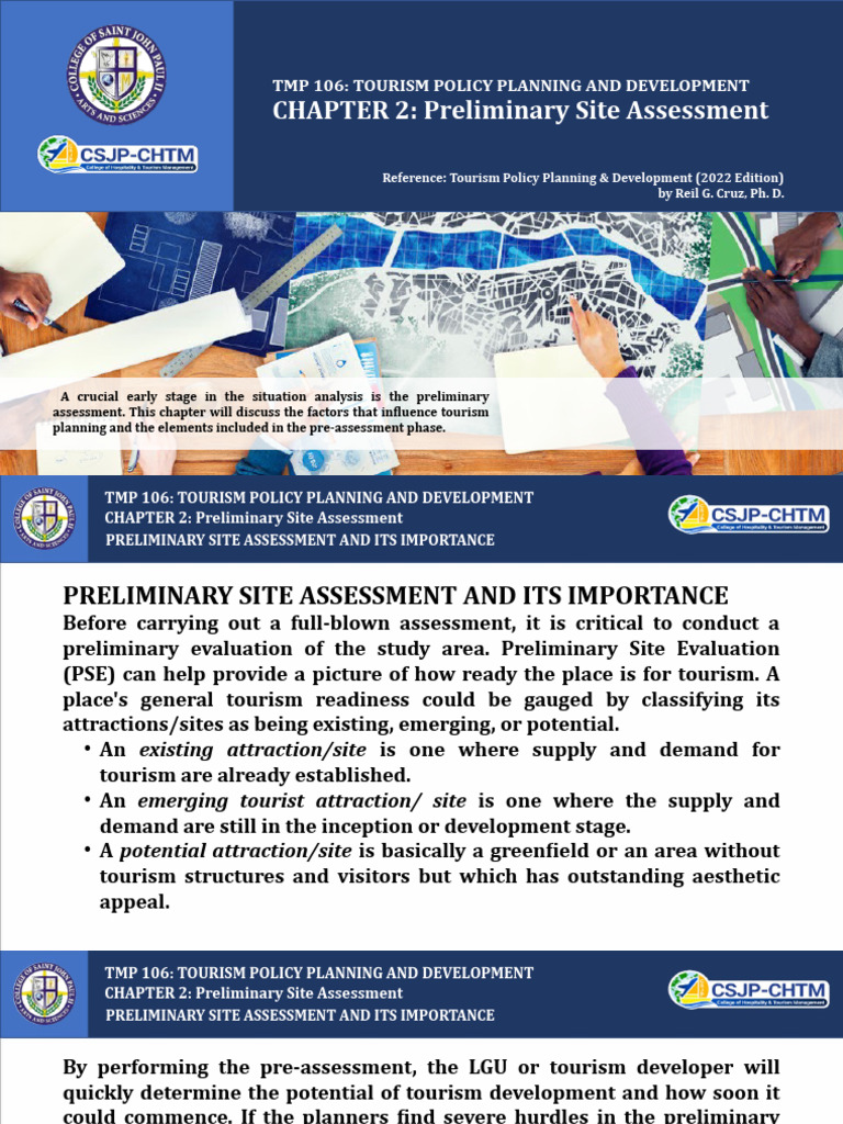 116791-Chapter 2 - Preliminary Site Assessment | PDF | Hazards | Tourism