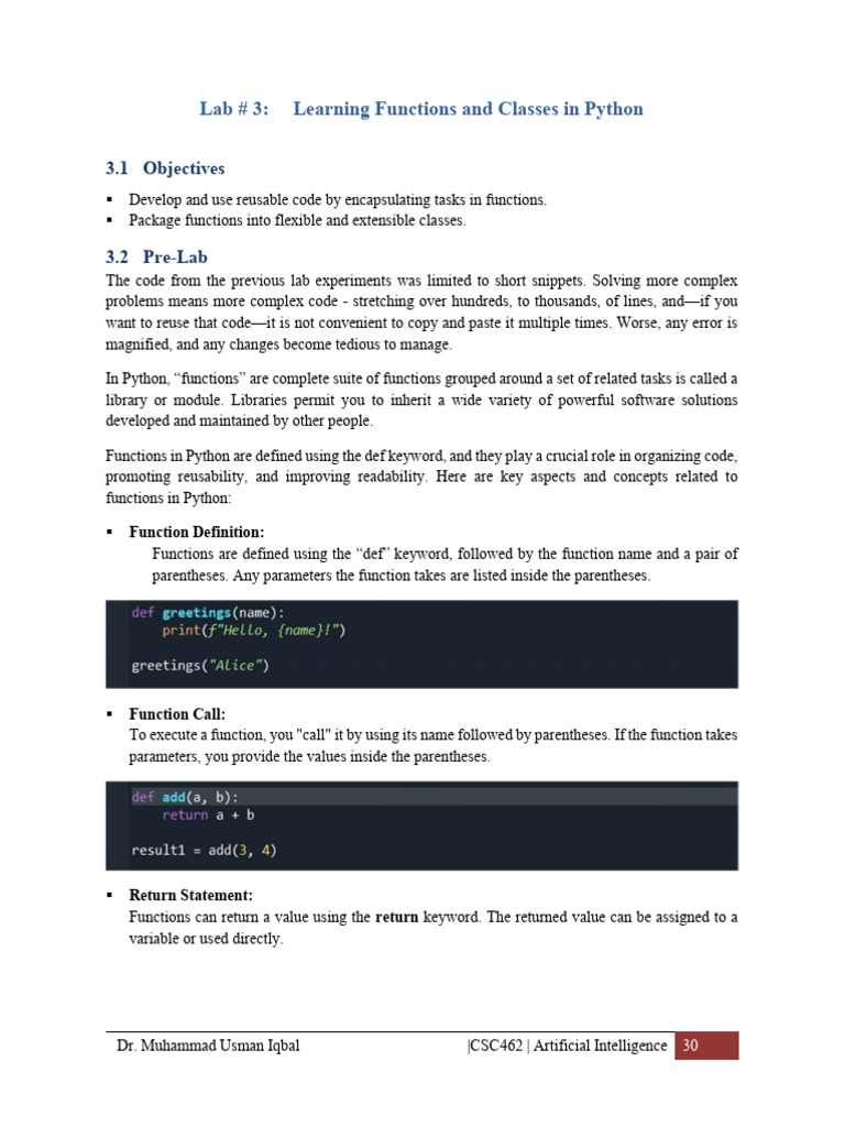 Lab Experiment 3 - v01 - AI | PDF | Parameter (Computer Programming) | Class (Computer Programming)