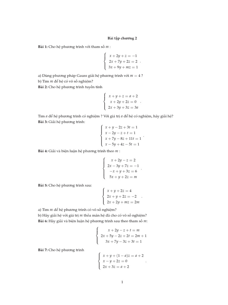 Toan CC1 BT Chuong2 | PDF