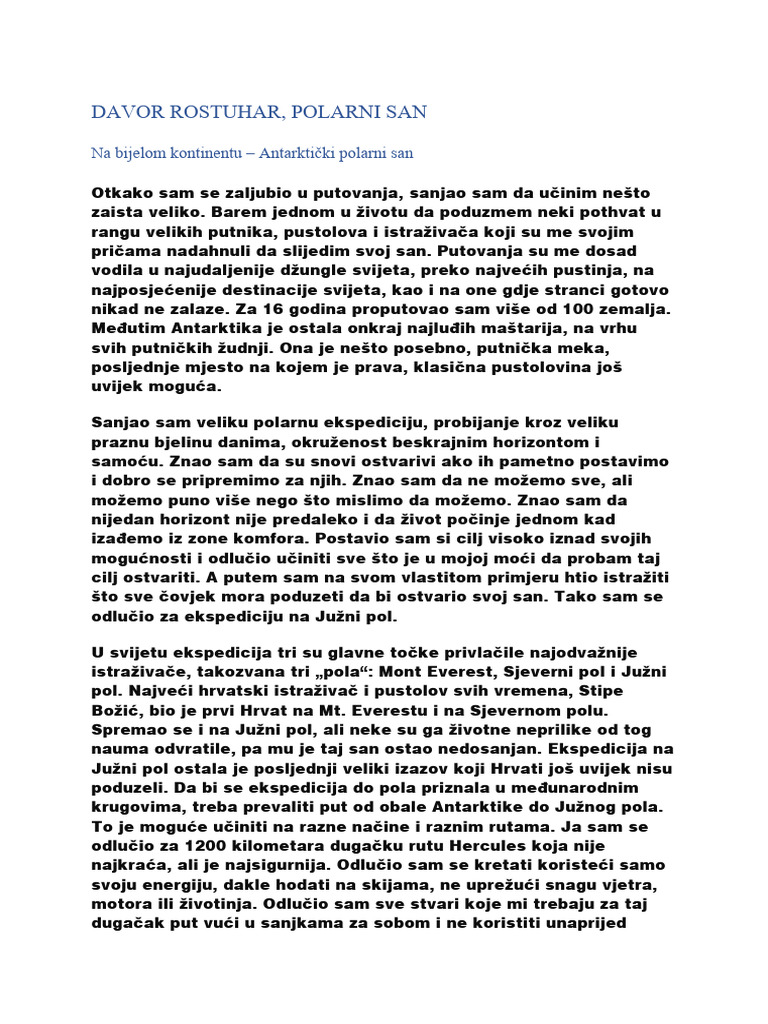Davor Rostuhar, Polarni San Pt. 2 | PDF