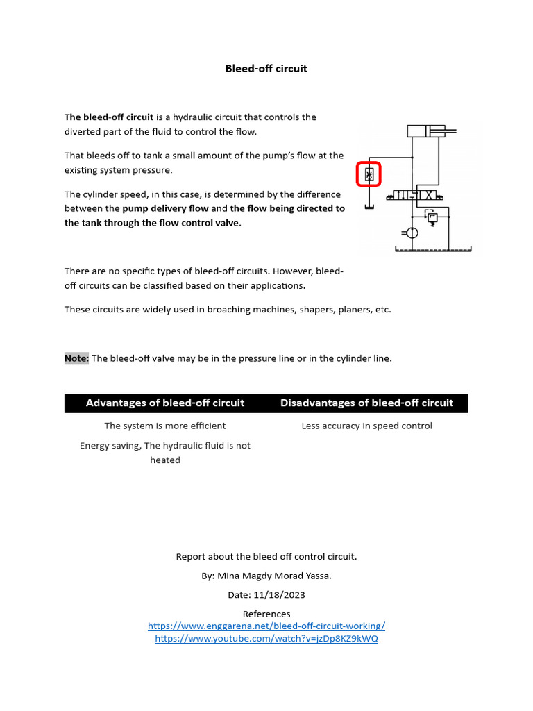 Bleed Off Circuit | PDF