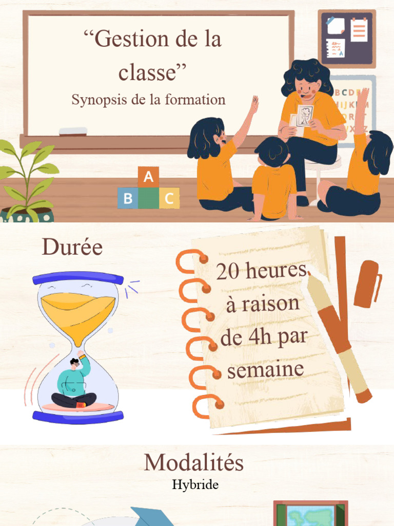 Synopsis de La Formation Gestion de La Classe | PDF | Apprentissage ...