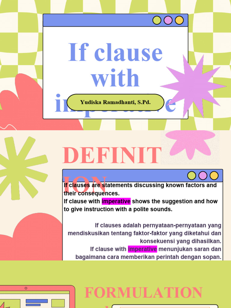 If Clause With Imperative Sentence | PDF