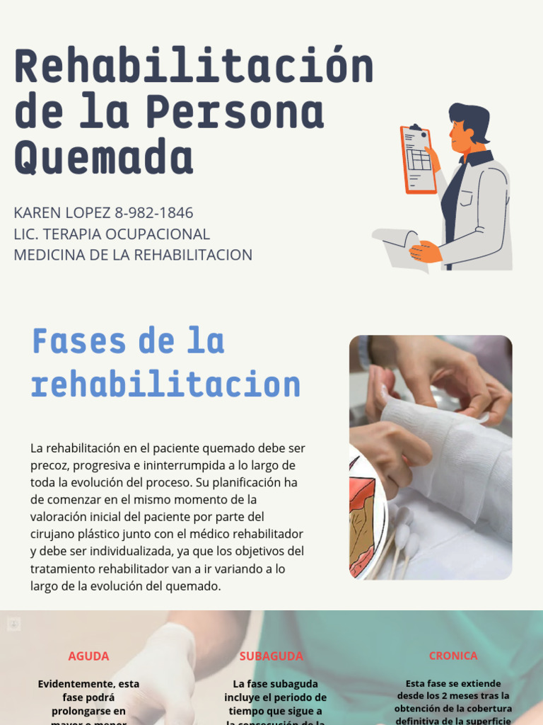 Rehabilitación de La Persona Quemada | PDF | Quemar | Terapia ocupacional