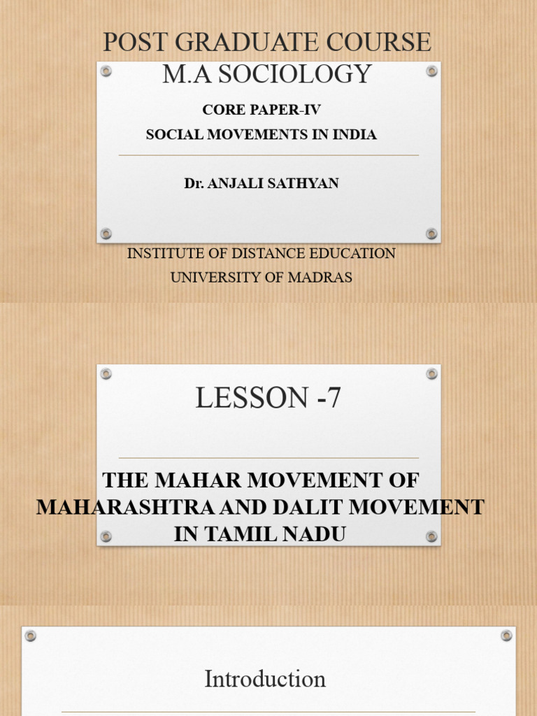 Social Movements in India 3 | Download Free PDF | Dalit | Feminism